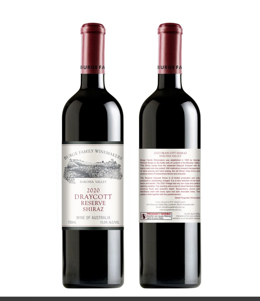 draycott reserve shiraz - Burge Family Winemakers Burge Family Winemakers